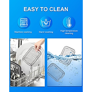 Air Fryer Rack for Ninja Foodi Air Fryer, 304 Stainless Steel Three Stackable Dehydrator Rack Toast Rack Stand Accessories for Ninja DZ201 DZ401 Dual Air Fryer