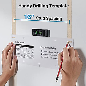 Pipishell Full-Motion TV Wall Mount for Most 37–75 Inch TVs up to 100 lbs, Wall Mount TV Bracket with Dual Articulating Arms, Extension, Swivel, Tilt, Fits 16" Wood Studs, 600 x 400mm Max VESA, PILF8