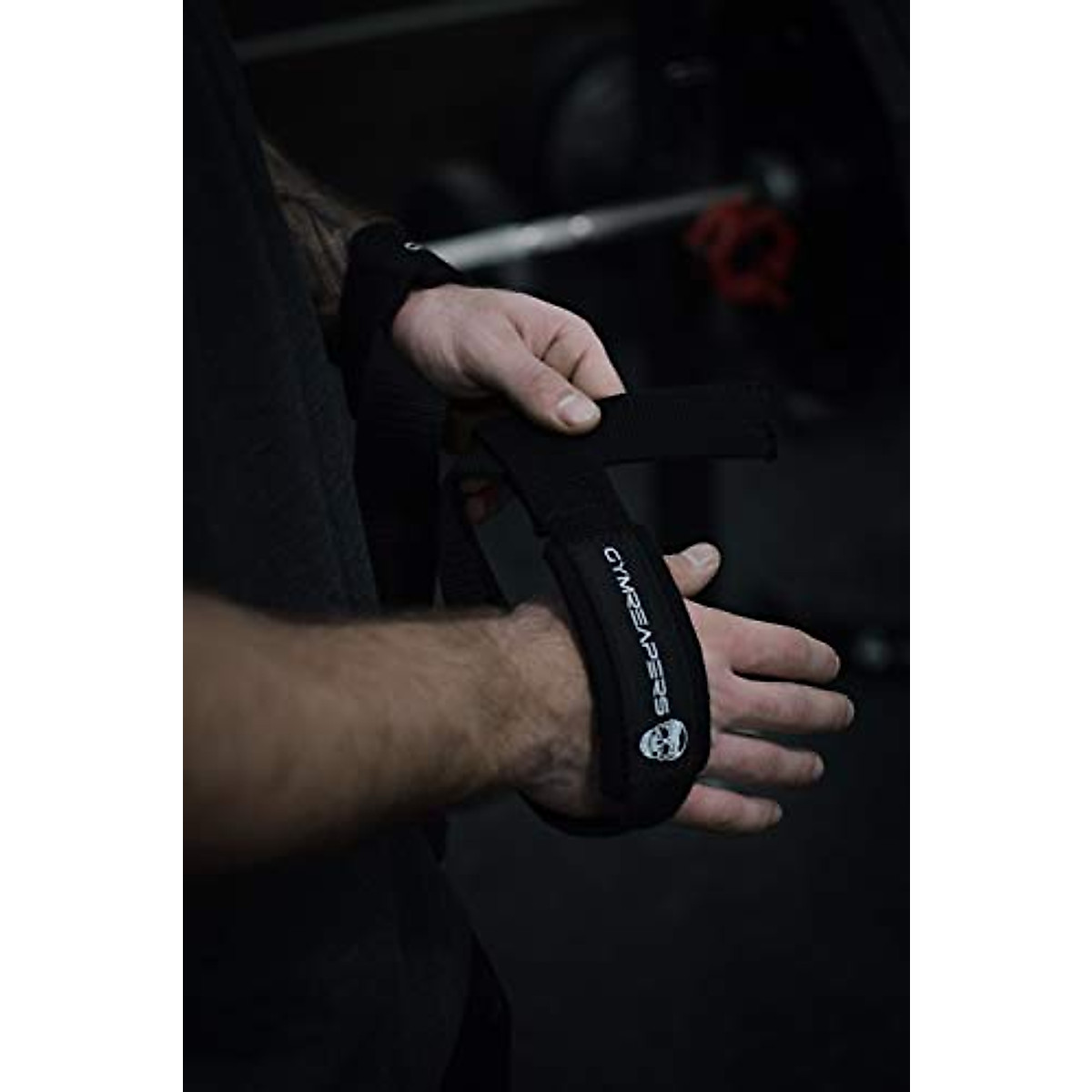 Gymreapers Lifting Wrist Straps for Weightlifting, Bodybuilding, Powerlifting, Strength Training, & Deadlifts - Padded Neoprene with 18" Cotton (Black)