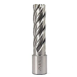 Annular Cutter JESTUOUS 3/4 Inch Weldon Shank 5/8 Cutting Diameter 2 Cutting Depth with Two Flat HSS Kit for Magnetic Drill Press,1 Piece
