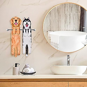 AGRIMONY Golden Retriever Dog Funny Hand Towels for Kitchen Bathroom - Dog Mom Gifts for Women Dog Dad Gifts for Men- Mothers Fathers Days Valentines Day Housewarming Gifts for Dog Lovers