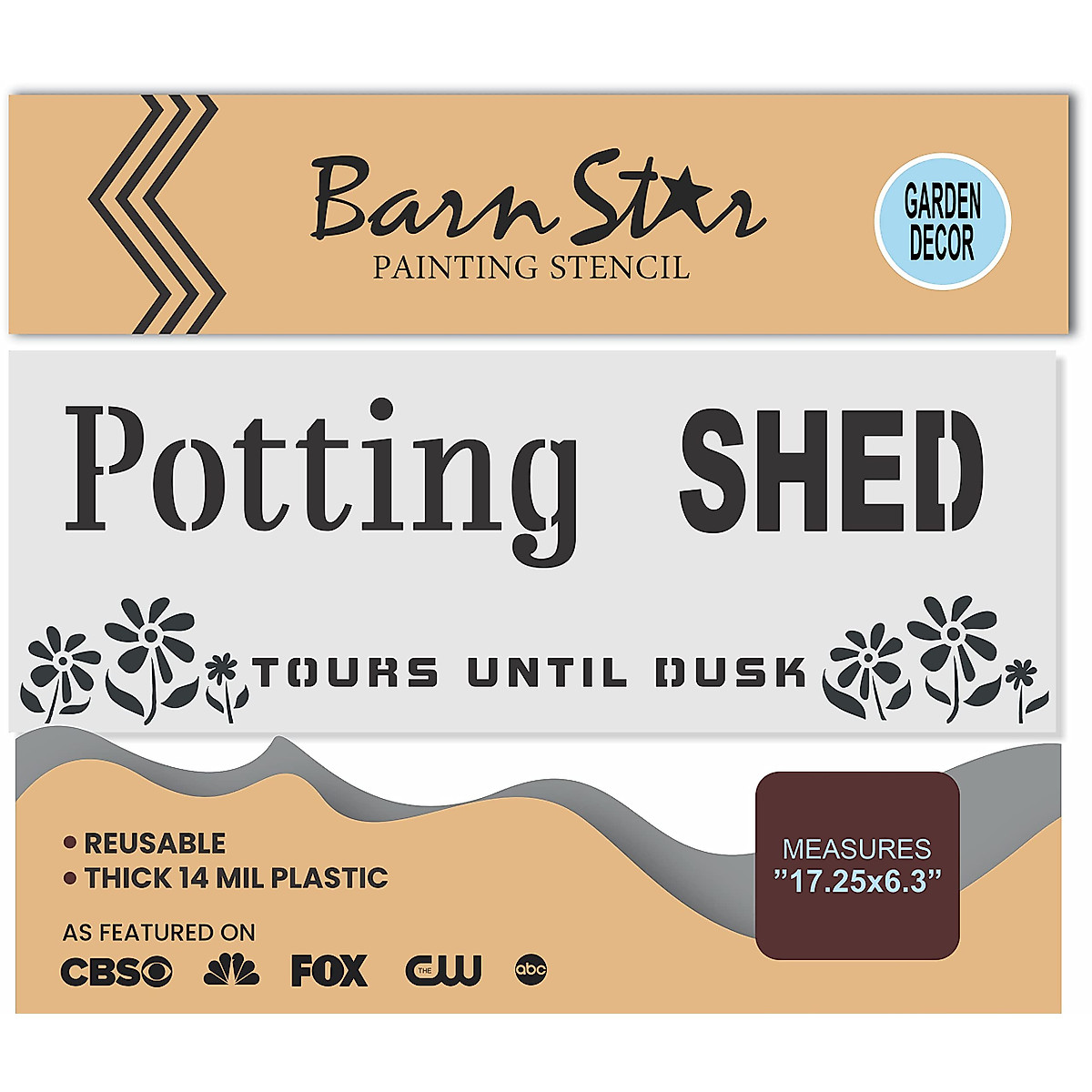 Garden Potting Shed Stencil for Painting Wood Signs, Reusable, Sturdy, Psalms Bible Verse