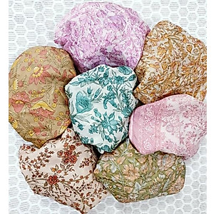 Generic VINTAGEFABULOZ Sari Silk Fabric Lot 15 Pieces Aqua Craft Scrapbook Art Doll Scrapbook and Jewellery Gift Wrap (15pcs_ DULLMUTED)