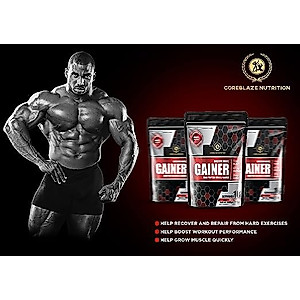 Massive Mass Gainer - 1.9 LBS - (1kg) - Chocolate Flavor - Solid (Muscle & Mass GAIN) (Pack of 1)