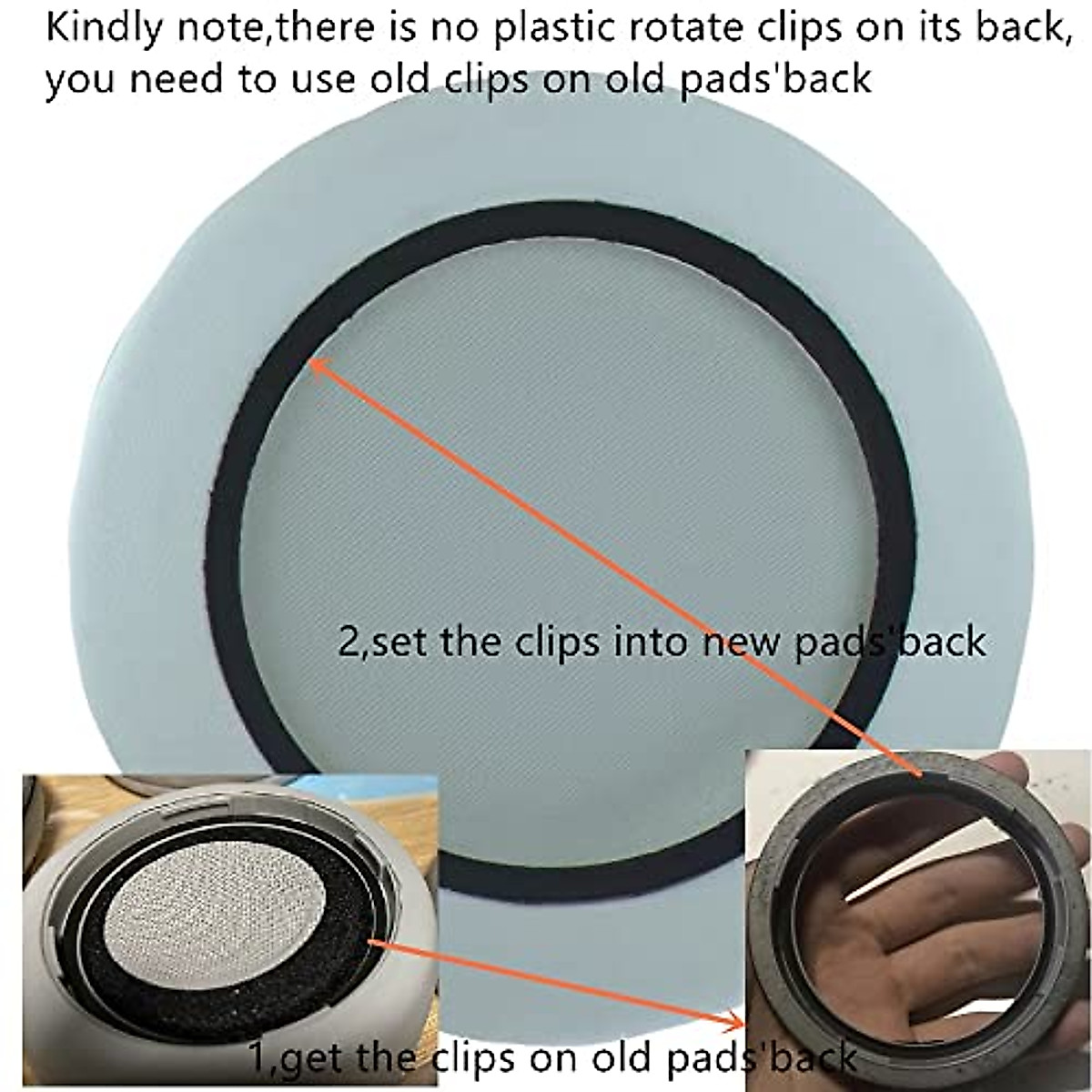 Cypressol Replacements Ear Pads EarPads Cushion Earmuffs Repair Parts Cups Kit Pillow Covers Compatible with Microsoft Surface Headphones 1 2 Noise Cancellation Headset Headphone Light Gray White