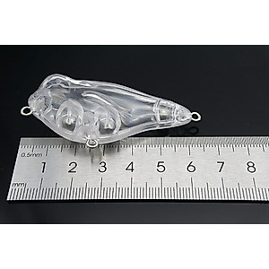 10PCS Unpainted Lure Blanks 7.78g 6.4cm Crankbait Baits Simulation Blank Body Clear Hard Baits Trout Salmon Minnow Lure Popper Lures Topwater Freshwater 8278