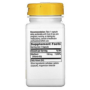 Nature's Way Vitamin B2 100 mg Caps, 2 pk