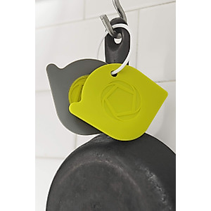 Full Circle Power Couple Cast Iron Pot Cleaner, Pan Scraper, White