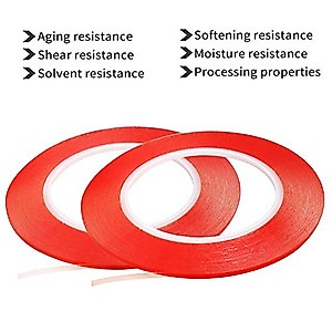 Kaisiking 2mm / 3mm x 25M Phone Repair Tape LCD Touch Screen Repair Tape Phone Adhesive Tape LCD Screen Adhesive Tape for Cell Phone, iPad, Tablets, Laptops, Camera