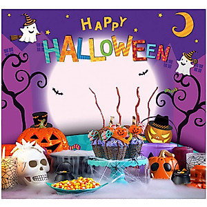 WOLADA 7x5FT Cartoon Halloween Photo Backdrop Pumpkin Moon Photography Backdrops Halloween Party Banner Trick or Treat Backdrop Halloween Decoration Kids Halloween Party Photography Backdrop 11131