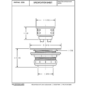 Westbrass Midget Duo Post Style Bar Sink Strainer, Matte Black, D220-62