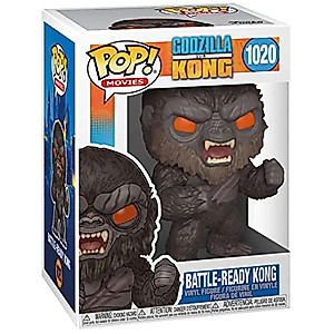 POP Godzilla vs Kong - Battle Ready King Kong Funko Vinyl Figure (Bundled with Compatible Box Protector Case), Multicolor, 3.75 inches