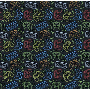 Stesha Party Video Game Gift Wrap Gamer Present Wrapping Paper 30 x 20 Inch (3 Sheets)