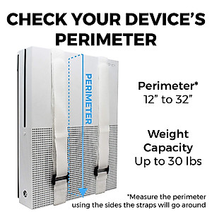 HumanCentric Universal Wall Mount (White) | Adjustable Mount for Cable Boxes, Gaming Consoles, DVD Players, Routers, Modems, and More