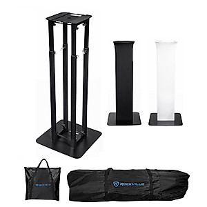 Rockville Totem Moving Head Light Stand+Black+White Scrims+Carry Bags, (RTP32B)
