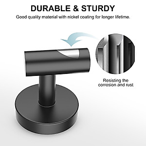 SetSail Towel Hooks for Bathrooms 4 Packs Matte Black Bathroom Towel Hook Wall Mounted 304 Stainless Steel Shower Towel Hooks for Coat Hanging, Drill Hole