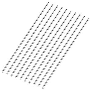 10pcs 1mm x 300mm 304 Stainless Steel Rods, Metal Solid Round Shaft Rods Lathe Bar Stock for DIY Crafts Model Car Helicopter Airplane