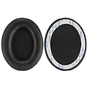 Geekria QuickFit Replacement Ear Pads for Audio-Technica ATH-ANC7, ANC9 Headphones Ear Cushions, Headset Earpads, Ear Cups Cover Repair Parts (Black)