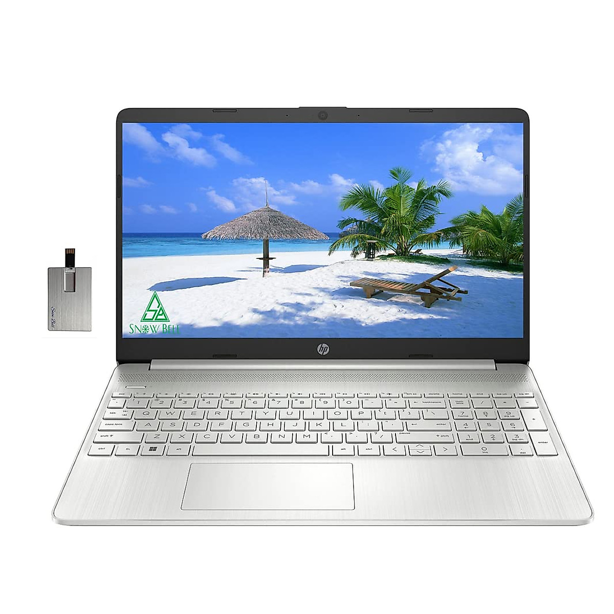 HP 2022 15.6" Touchscreen HD Laptop, 11th Generation Intel Core i5-1135G7, 8GB RAM, 512GB PCIe SSD, Intel Iris Xe Graphics Full-Size Keyboard, Natural Silver, Windows 11 S, 32GB USB Card