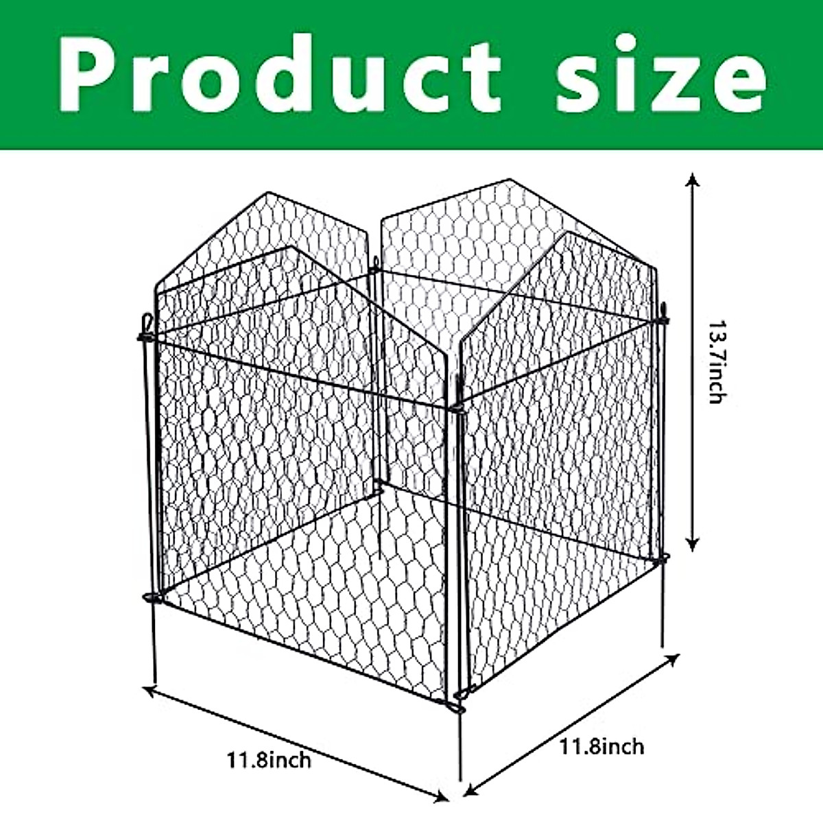 DECOHS 4 Packs Garden Plant Protector Cage-Chicken Wire Cloche Plant Protectors-Wire Plant Protectors for Protecting Vegetables Plants Flowers Shrubs from Animals