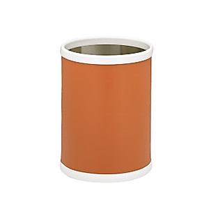 Kraftware Fun Colors Round Wastebasket, 11”, Spicy Orange