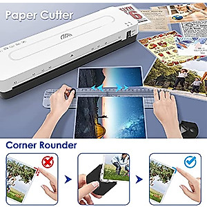 Laminator Machine 13Inch Laminating Machine - A3 Lamination Machine with 30 Laminating Pouches, Cold and Thermal Laminator Kit with Paper Cutter and Corner Rounder for Office Home School Use
