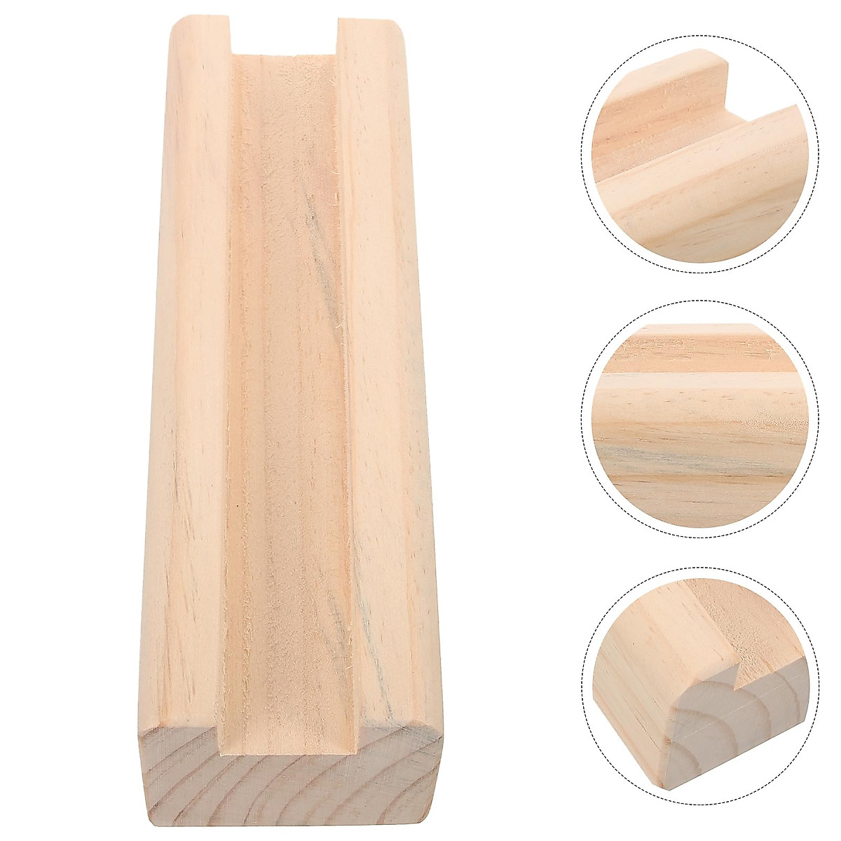 Angoily Full Body Mirror Stand, Wooden Artwork Rack, Anti-Skid Mirror Holder, Full Length Mirror Holder, Wood Display Mount Mirror Support Base, Floor Mirror Bracket (9.82X2.95X2.67 Inch)