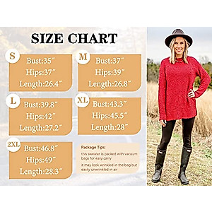 NIASHOT White Sweaters for Women Oversized Crewneck Sherpa Tunic Tops for Leggings L