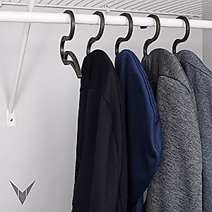 VENALLI Hangers Made for Hoodies | Plastic Clothes Hangers | Coat Hoodie Hanger | Closet Organization | Apartment Dorm Essentials (Pack of 10, Black)