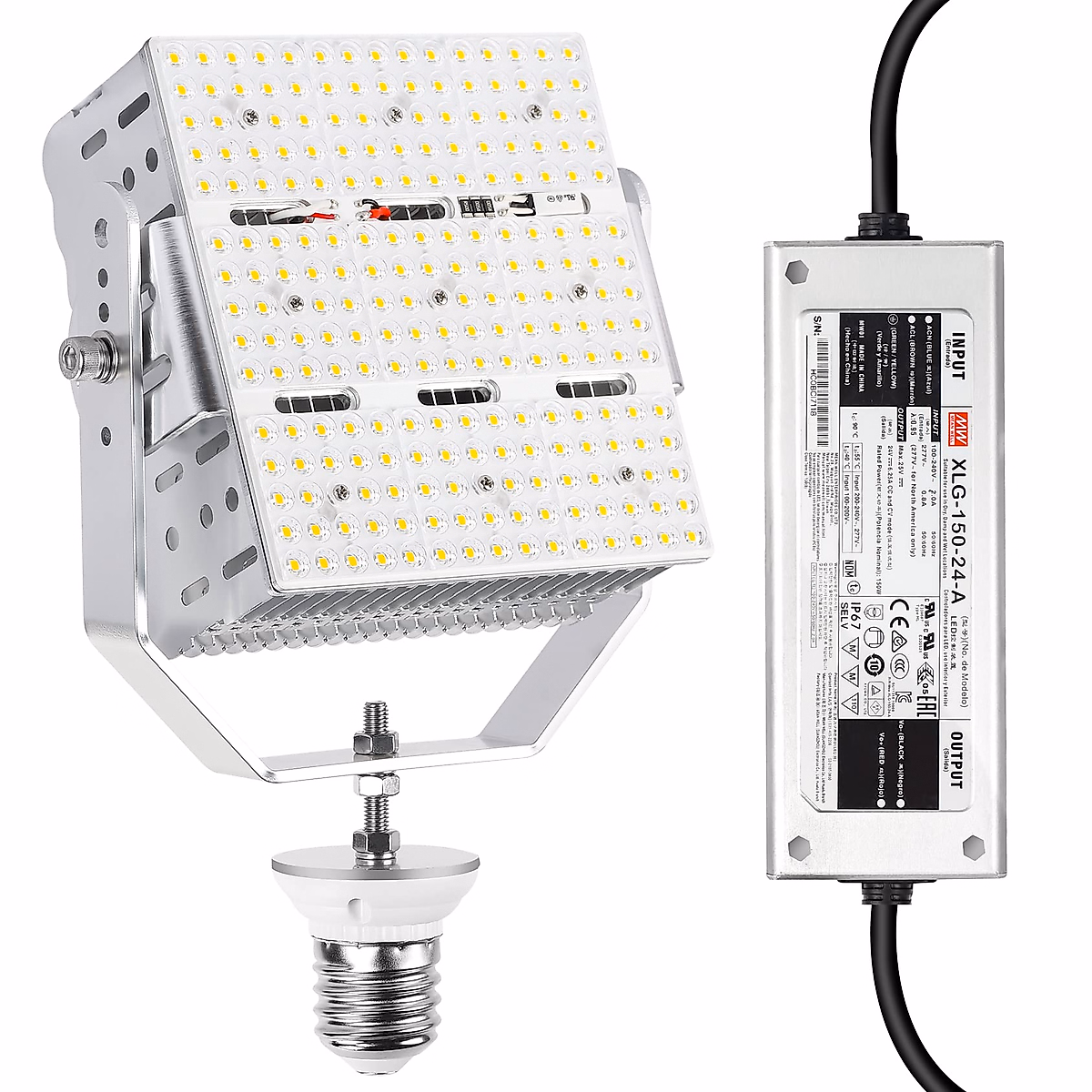 150W LED Retrofit Kit for Shoebox (650W MH/HPS Replacement) 100-277V 5000K 21750LM E39 Mogul LED Parking Lot Retrofit Lights for Tennis Court High Bay Street Area Lighting Fixture ETL Listed DLC…
