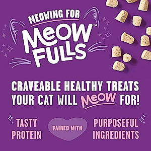 Stella & Chewy's Meowfulls Freeze Dried Cat Treats Whitefish & Salmon Recipe, 1.5 oz Bag