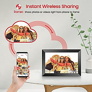 Frameo 10.1 Inch WiFi Digital Picture Frame, 1280x800 HD IPS Touch Screen Photo Frame Electronic, 32GB Memory, Auto-Rotate, Wall Mountable, Share Photos/Videos via Frameo App from Anywhere 2 Pack