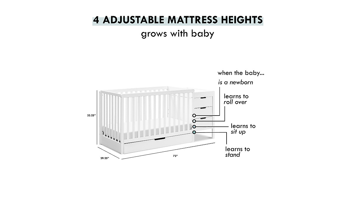 Carter's Colby 4-in-1 Crib & Changer - Versatile Baby Furniture