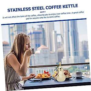 SHOWERORO Arabic Coffee Pot Tea Kettle for Stovetop Whistling Teakettle Coffee Maker Pot Cold Wine Lemonade Decorations Hand Brewing Tea Pot Make Tea Dripping Water Turkey Stainless Steel