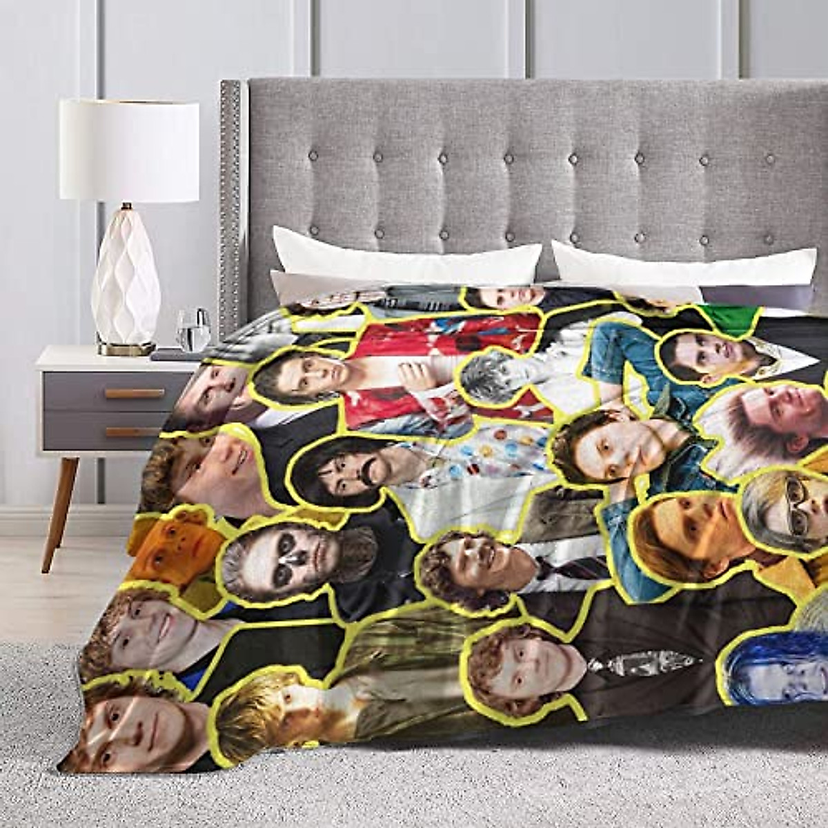 Blanket Evan Peters Soft and Comfortable Warm Fleece Blanket for Sofa, Office Bed car Camp Couch Cozy Plush Throw Blankets Beach Blankets