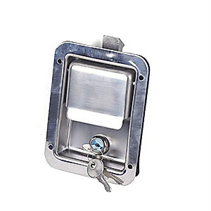 4PCS Auto Car Truck Trailer Door Tool Box Lock Latch w/Gasket, 304 Stainless Steel Keys Camper RV Truck Toolbox