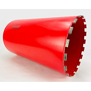 10" Inch Diamond WET Core Drill Bit 1-1/4” Threaded by BLUEROCK Tools for Concrete Rebar Asphalt Brick Rock Masonry Hole Barrel Coring