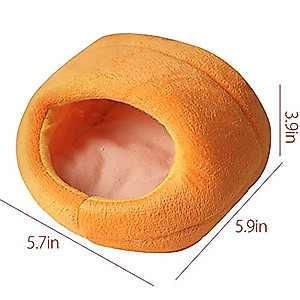 Creation Core Chinchilla Hedgehog Guinea Pig Bed Accessories Cage Toys House Supplies Habitat Ferret Rat, Orange