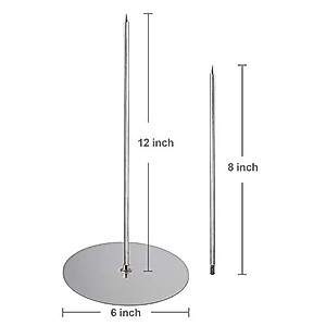 ZAUGONTW Vertical Skewer Grill - Stainless Removable Vertical Brazilian Barbecue Grilling Rack Meat Spit - Perfect for Steak, Whole Chickens, Whole Fish, Large Meat