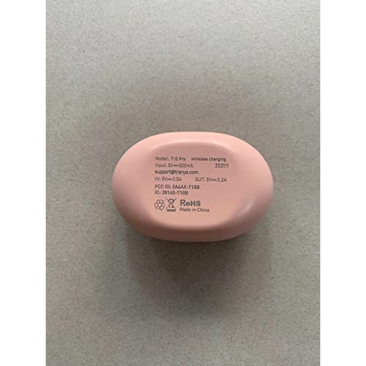 TRANYA T10 Pro Wireless Earbuds Bluetooth 5.3, 12mm Driver with Premium Deep Bass, Wireless Charging, IPX7 Waterproof, Low-Latency Game Mode in Ear Headphones -Pink