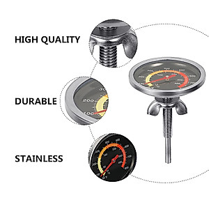 YARDWE Meat Temperature Gauge 2pcs Thermometer Temperature Gauge Temperature Meter Temperature Indicator Household Barbecue Tool Stainless Steel Oven Temperature Monitor