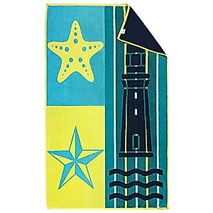 Kaufman - Assorted Premium Velour Oversized Double Jacquard Reversible 750 GSM Beach, Pool Towel, Plush, 40in x 70in, Luxurious 100% Cotton (3-Pack Assorted)