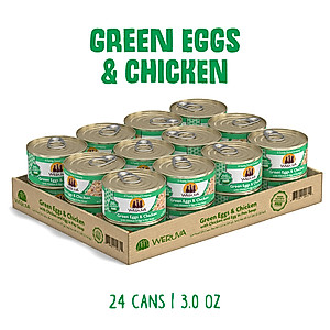 Weruva Classic Cat Food, Green Eggs & Chicken with Chicken Breast & Egg in Pea Soup, 3oz Can (Pack of 24)