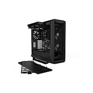 be quiet! Silent Base 802 Window ATX Midi Tower PC Case| 3 Pre-Installed Pure Wings 2 Fans | Sound Insulated | Tempered Glass Window | Black | BGW39