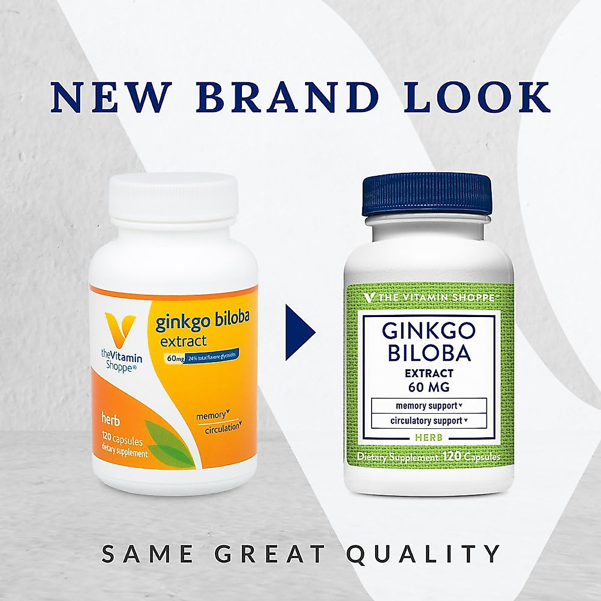 The Vitamin Shoppe Ginkgo Biloba Extract 60MG & 24% Ginkgo Flavonolglycosides, Supports Memory & Circulation, Healthy Aging Herbal Supplement (120 Capsules)