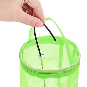 2 Pieces Empty Yarn Storage Bags, Mesh Holder Yarn Storage Organizer, Mini Yarns Drum Knitting Bag for Carry Crochet Hooks Sewing Accessories Storage Tote Bag (Light Green)