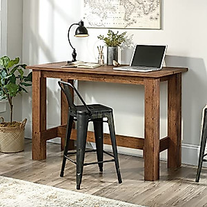 Sauder Boone Mountain Counter Height Dining Table, L: 25.59" x W: 55.12" x H: 35.39", Vintage Oak Finish