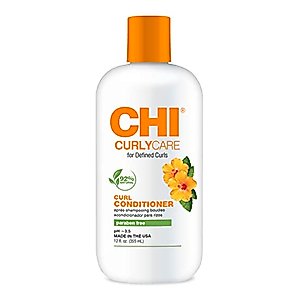 CHI CurlyCare - Curl Conditioner 12 fl oz- Gentle Formula Hydrates Curls, Reduces Frizz While Retaining Curl Shape and Curl Pattern