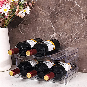Water Bottle Organizer for Cabinet,Stackable Bottle Holder Storage,Wine and Drink Organizer Stand for Pantry Organizer Kitchen Countertop,Refrigerator,Cabinet,Freezer
