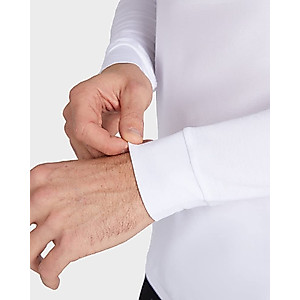 32 DEGREES Men's 2-Pack Performance Lightweight Thermal Baselayer Crewneck Long Sleeve Shirt Top | Moisture Wicking | Anti Odor, WHITE/CHARCOAL HEATHER, X-Large